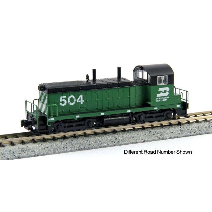 KATO N Scale EMD NW2 Switcher, ESU LokSound 5 DCC, Burlington Northern ...