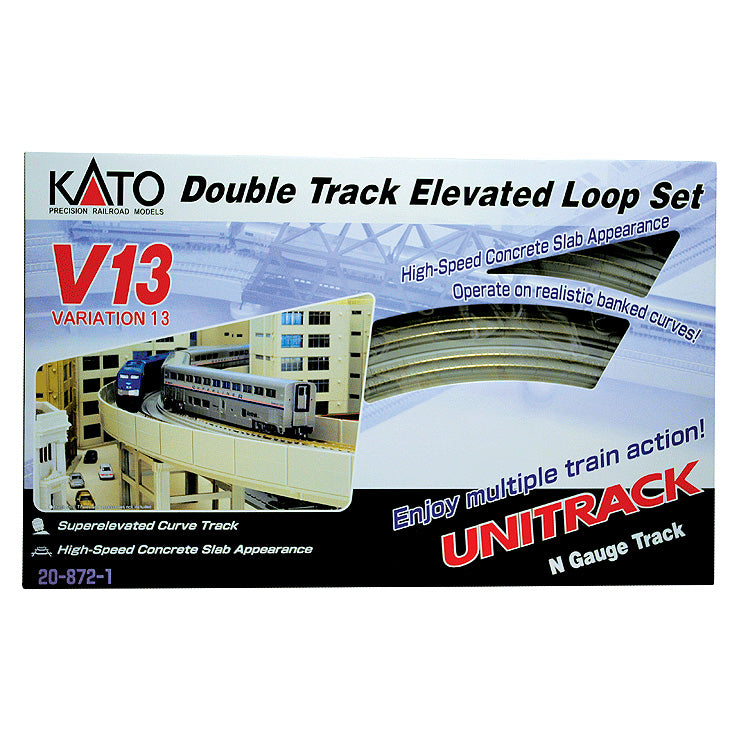 KATO N V13 Double Track Elevated Loop Set Unitrack – Tammies Hobbies