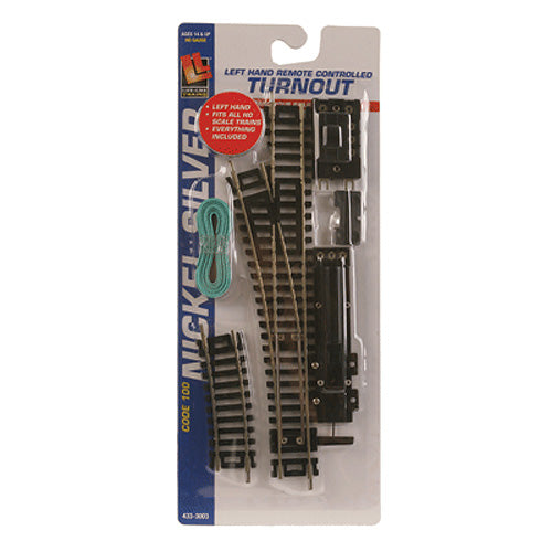 HO TURNOUT LEFT CODE 100 18" RADIUS – Tammies Hobbies